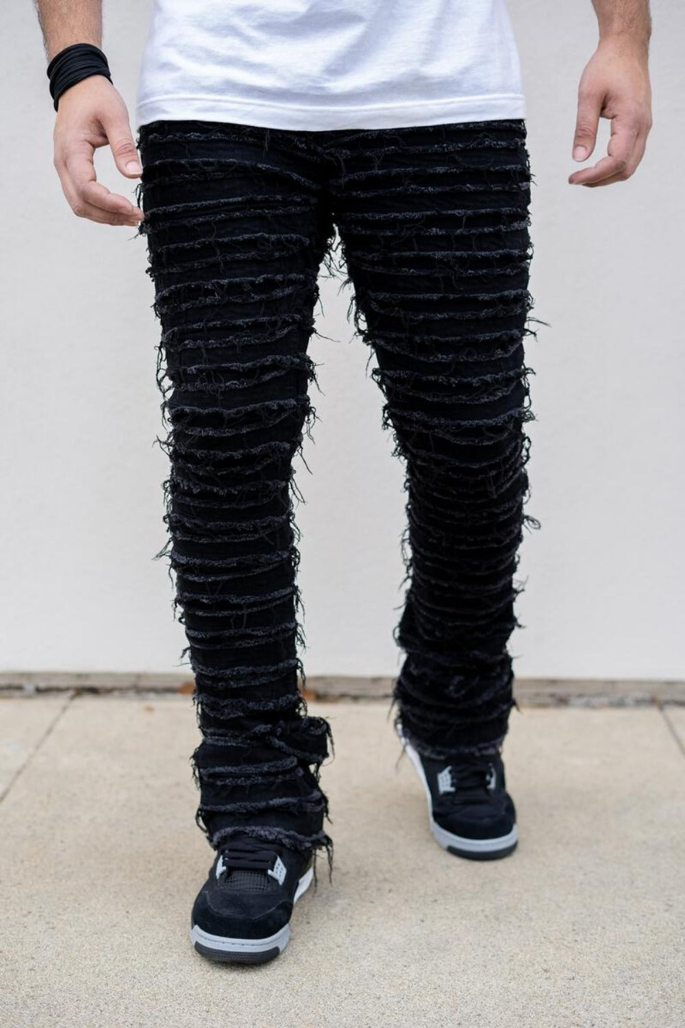 Reelistik-CALABRIA STACKED DISTRESSED PREMIUM DENIM (Jet-Black ...