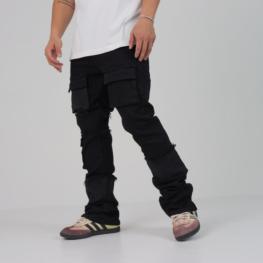 THRT Stacked Flare Denim-VENTA C20 Jeans-(Black) – Todays Man Store
