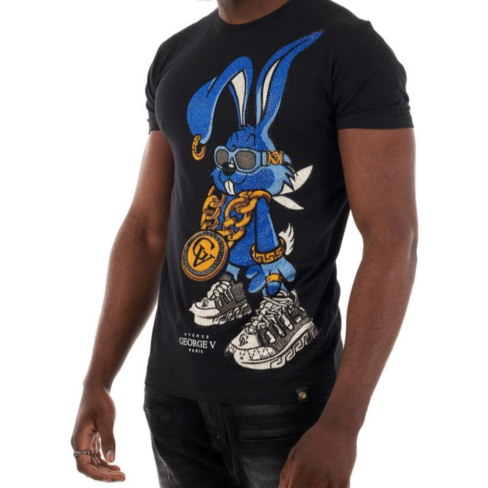 George V- Bunny-Tee-Black-(GV2522) – Todays Man Store