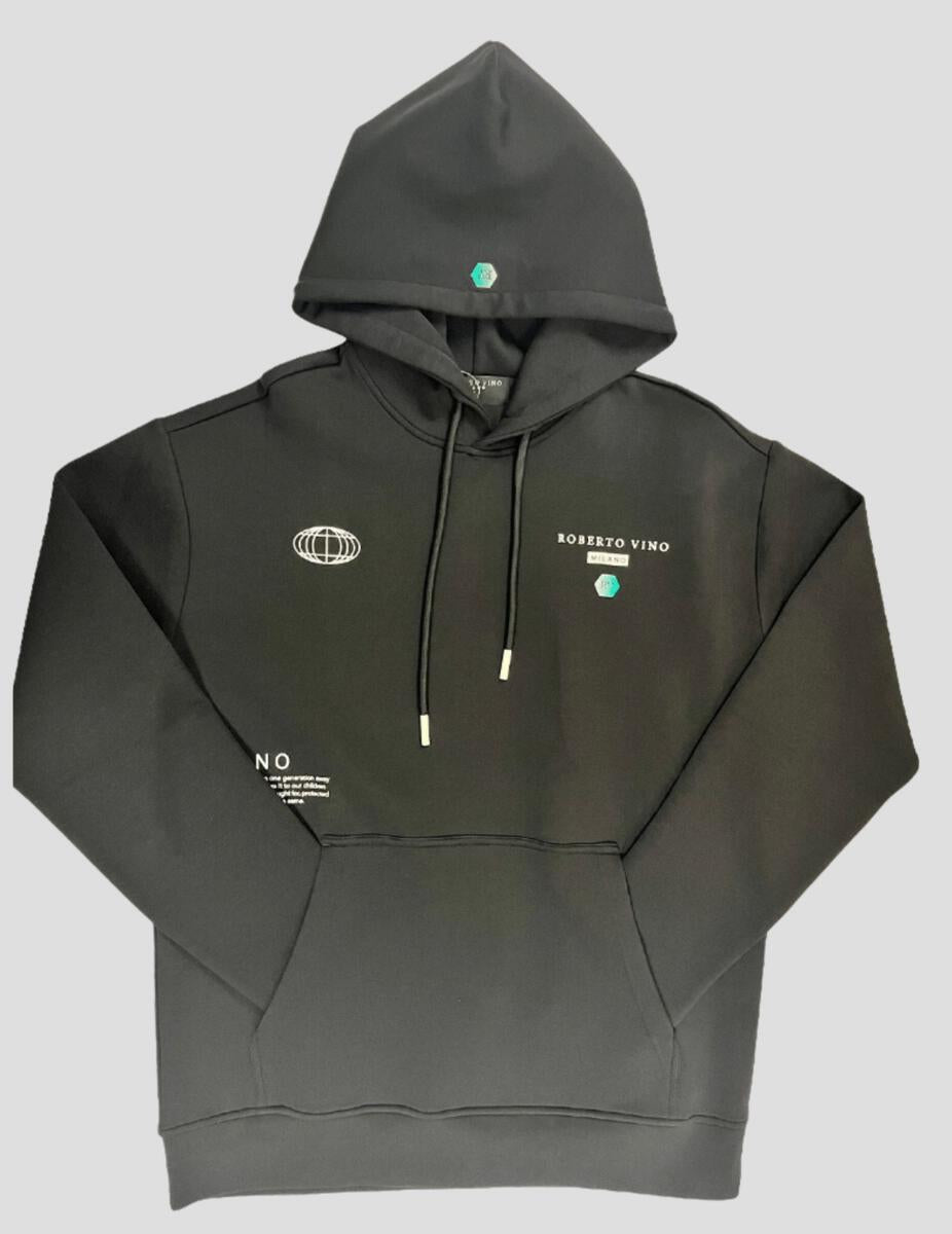 RV - Milano Hoodie Black-White - RVHO1-ML-BKWH – Todays Man Store