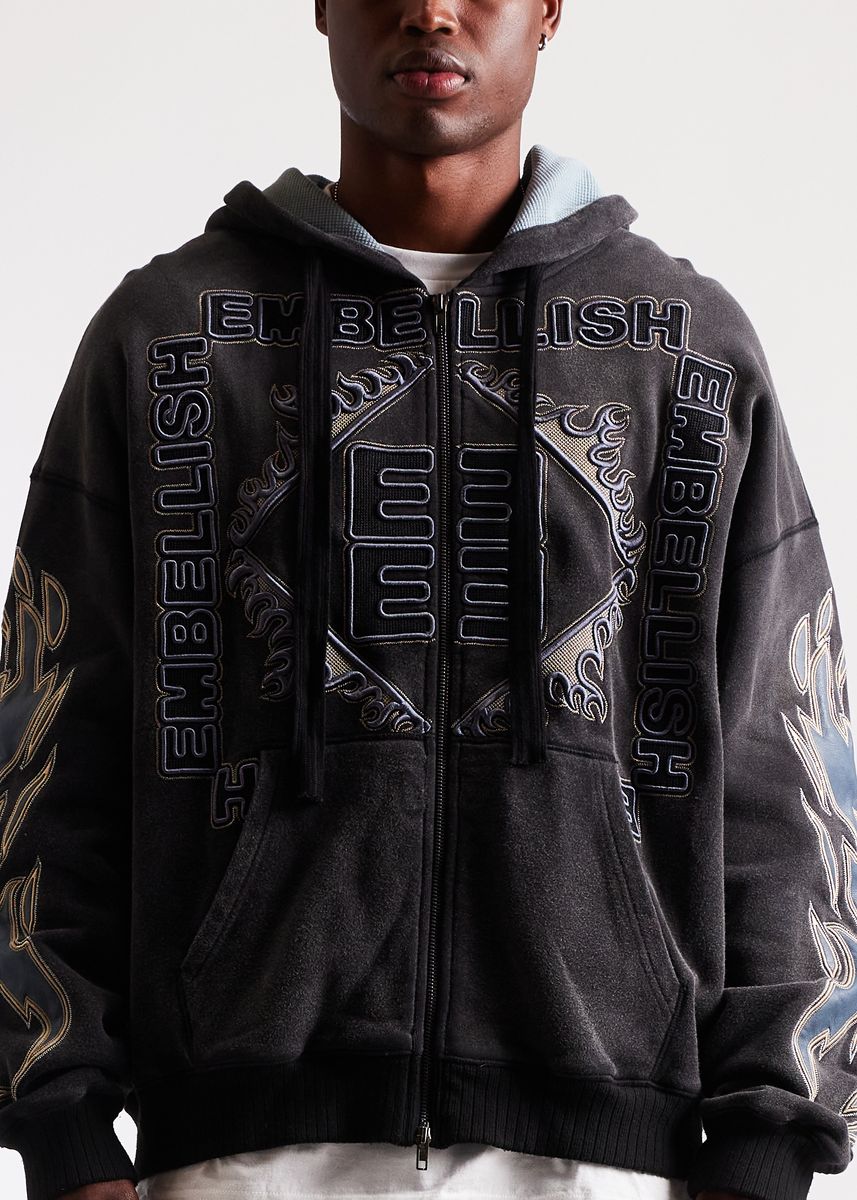 Inferno Zip Jacket (Washed Black) (EMBHO25-200) – Todays Man Store