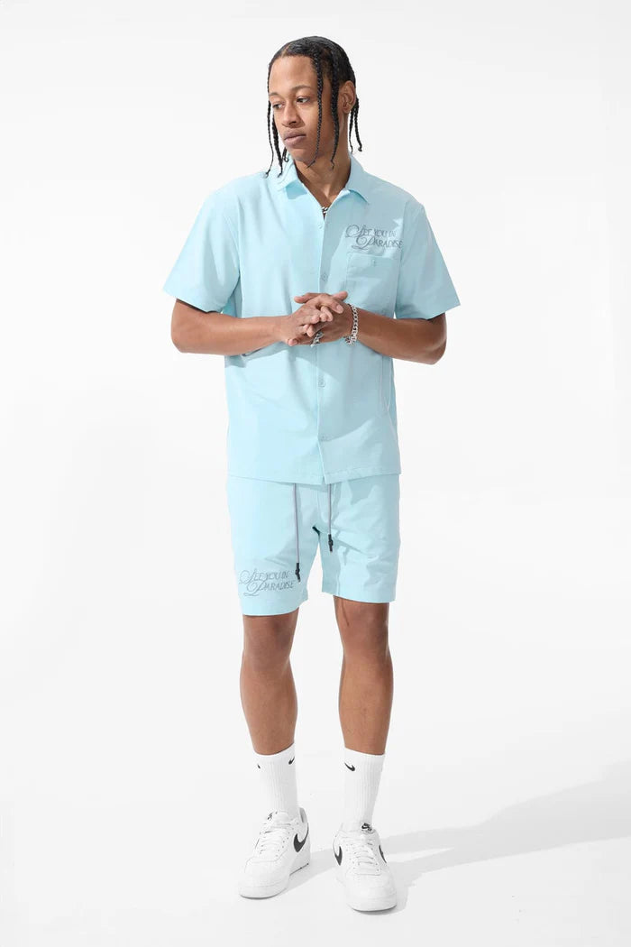Retro - Oakland Mechanic Shorts Set (Sky Blue) 2061 – Todays Man Store