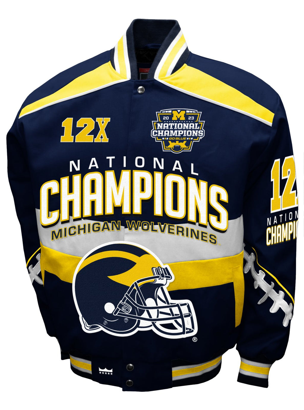 Michigan Wolverines NCAA 12 Time National Championship Twill Jacket ...