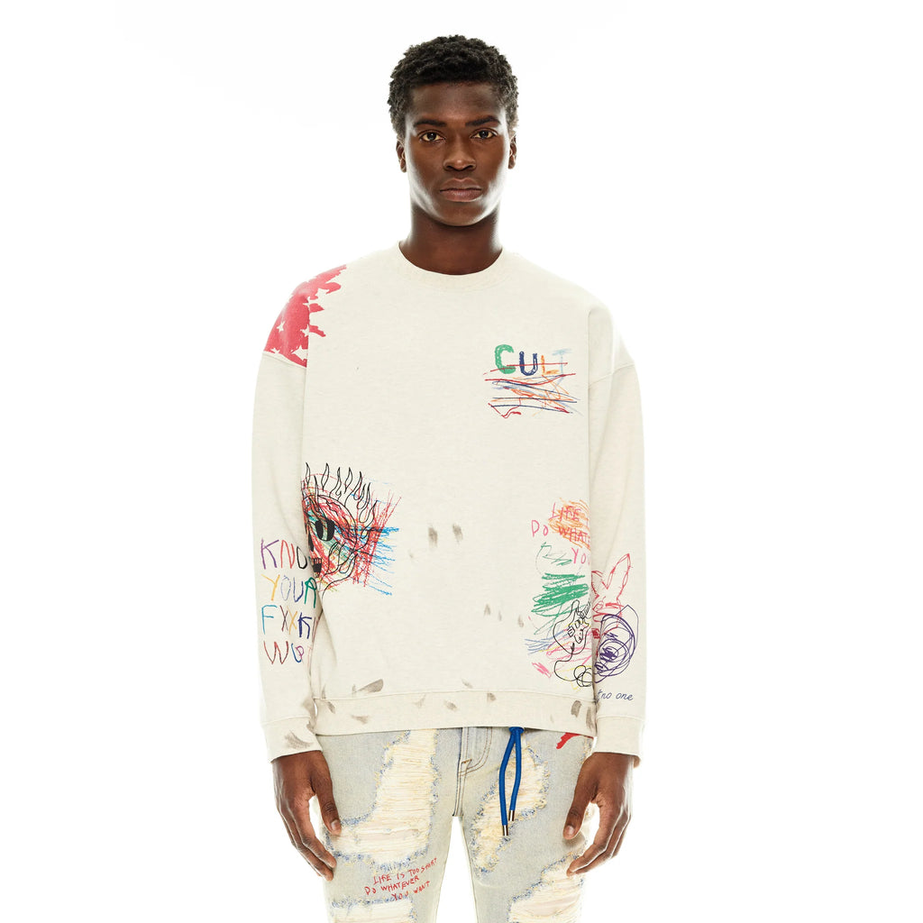 Cult - Crew Neck Sweatshirt - Vintage Winter Cream – Todays Man Store