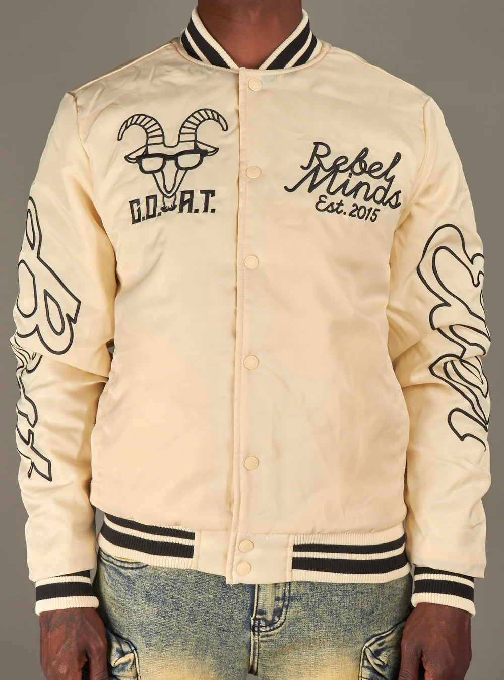 Rebel Minds - G.O.A.T Jacket - Cream – Todays Man Store