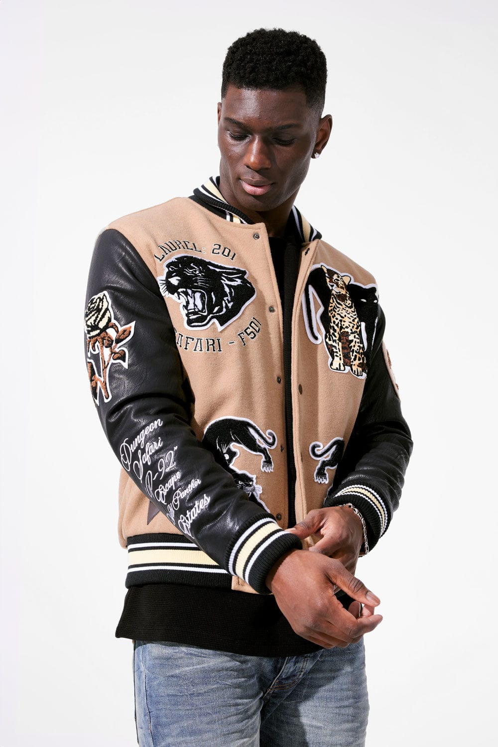 Pantera Varsity Jacket - Safari - 91622 – Todays Man Store