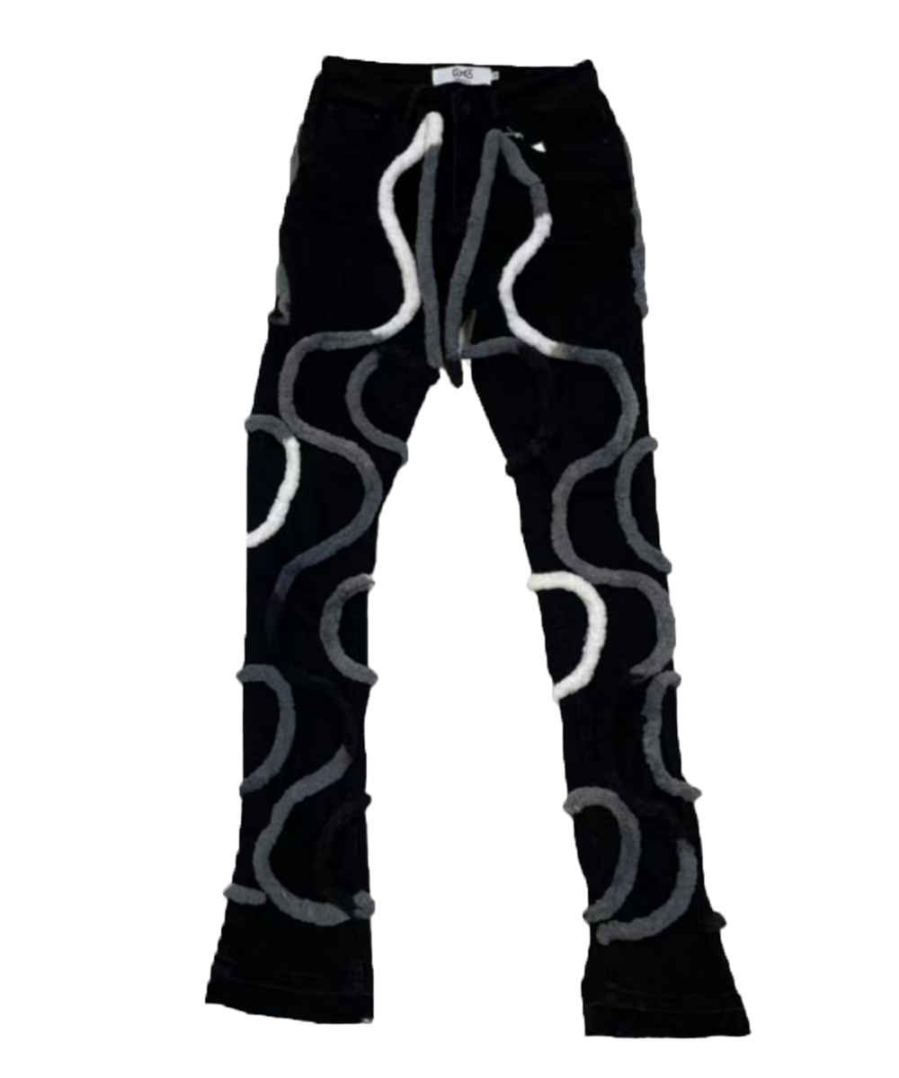 World-Wide Corda Stacked Jeans - Black/Grey – Todays Man Store
