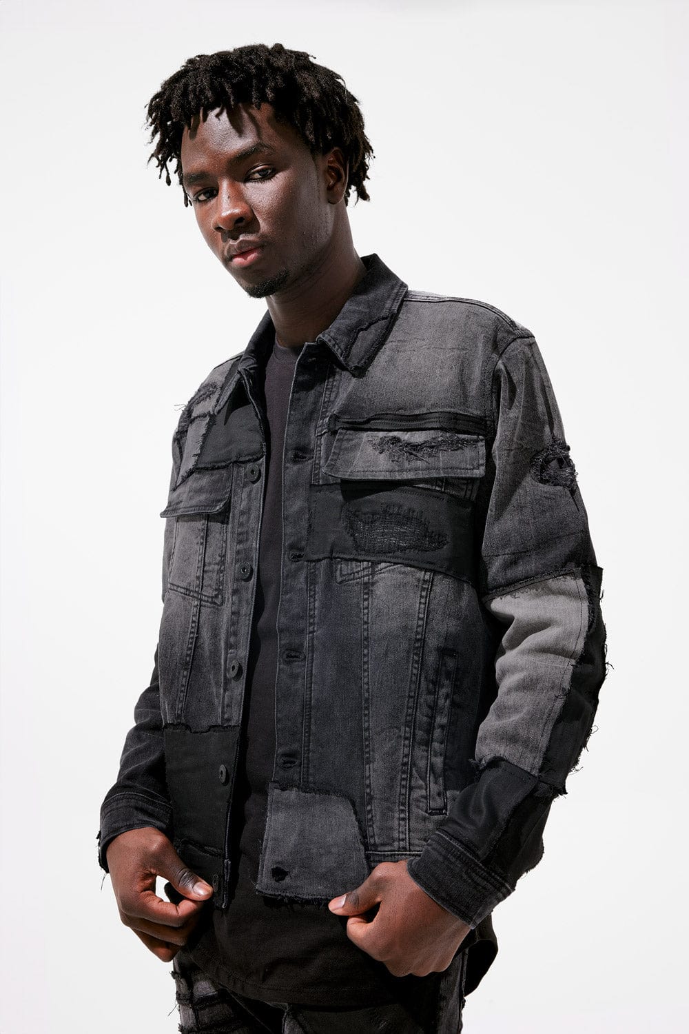 Lawless Denim Trucker Jacket - Black Shadow -JJ1114 – Todays Man Store