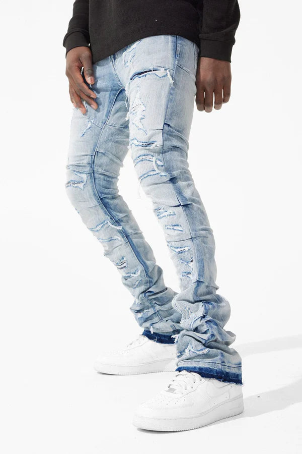 Martin Stacked - Ripple Effect Denim (Sky Blue) JTF1157 – Todays Man Store