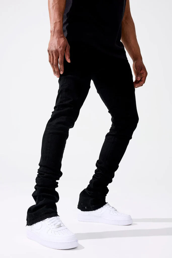 Martin Stacked - Kingsbridge Denim - Jet Black - JTF212L – Todays Man Store
