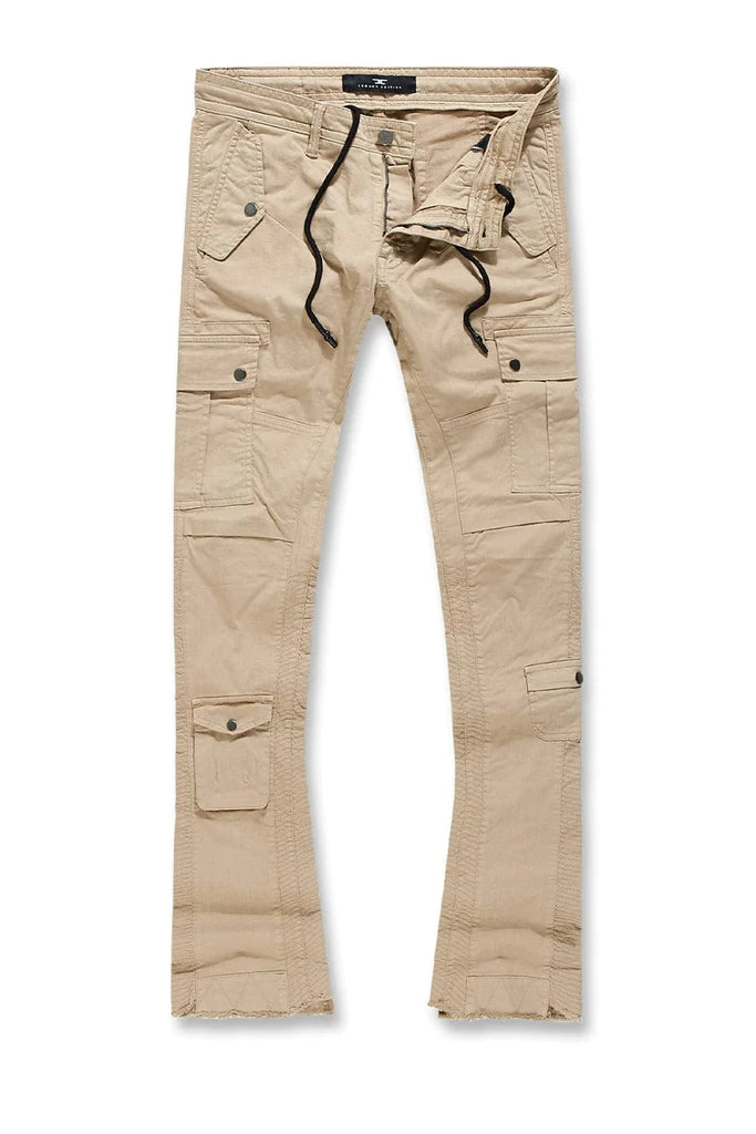 Martin Stacked - Flare Flight Cargo Pants - Khaki – Todays Man Store