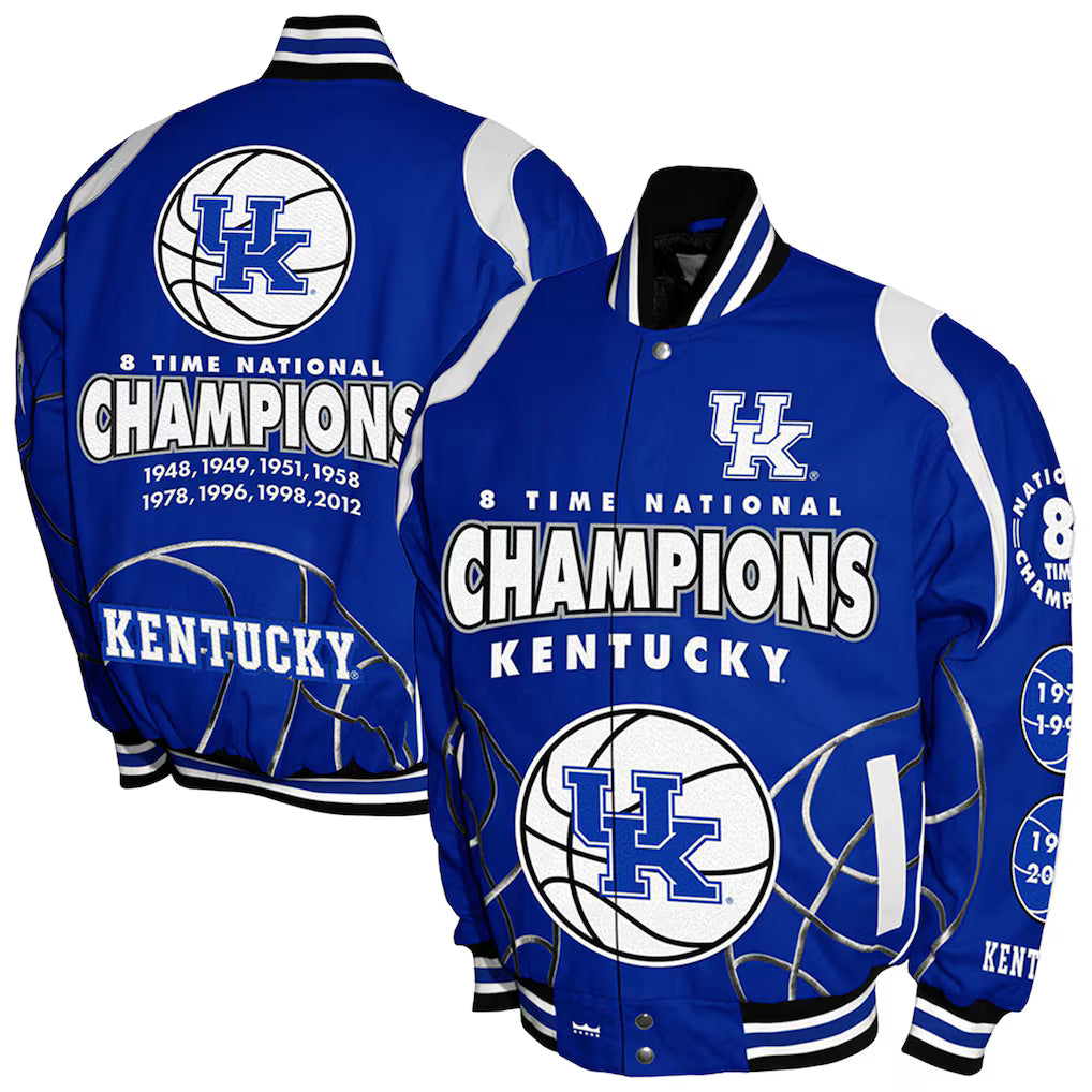 Kentucky Wildcats 8-Time Champions Signature Cotton Twill Full-Snap Ja ...