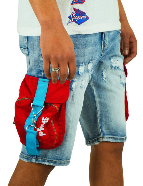 Preme Red & Indigo Denim Shorts - PR-WB-1079 – Todays Man Store