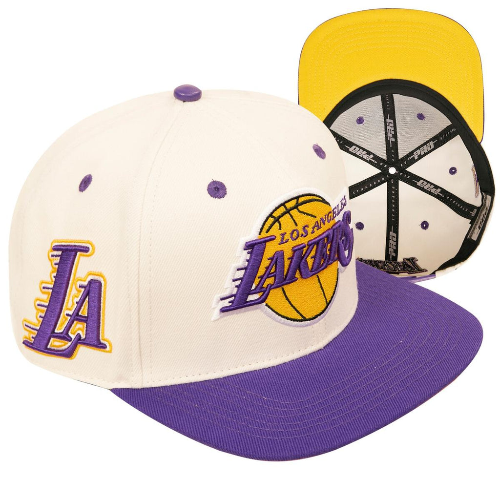 Pro Standard - Los Angeles Lakers Retro Classic Snapback Hat - Eggshel ...