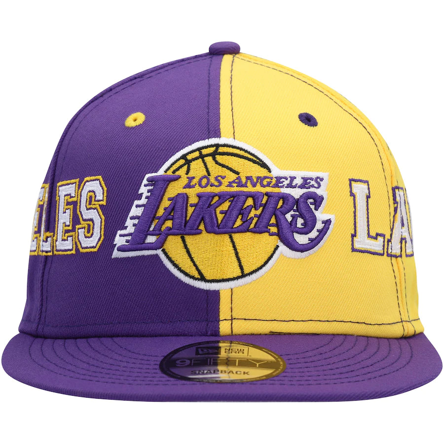 New Era - Los Angeles Lakers Purple/Gold Team Split Snapback – Todays ...