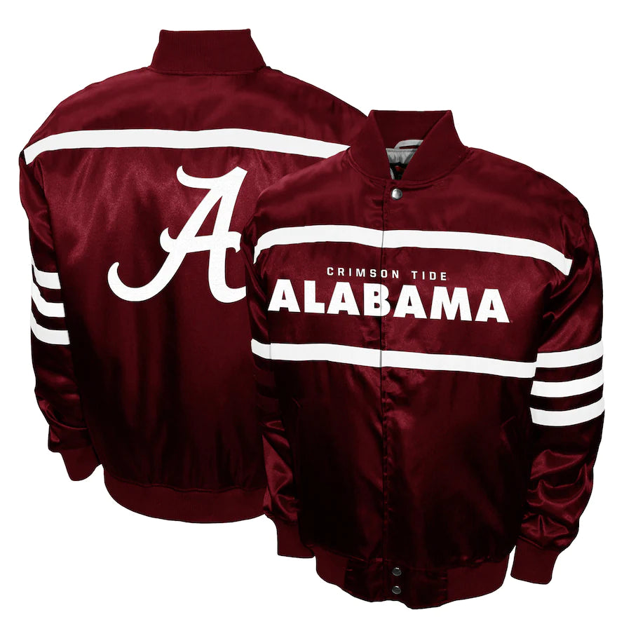 Franchise Club - Alabama Crimson 2nd Era Full-Snap Satin Jacket ...